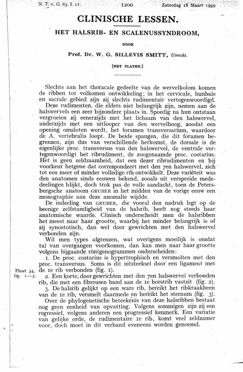 Het halsrib- en scalenussyndroom | Nederlands Tijdschrift voor Geneeskunde