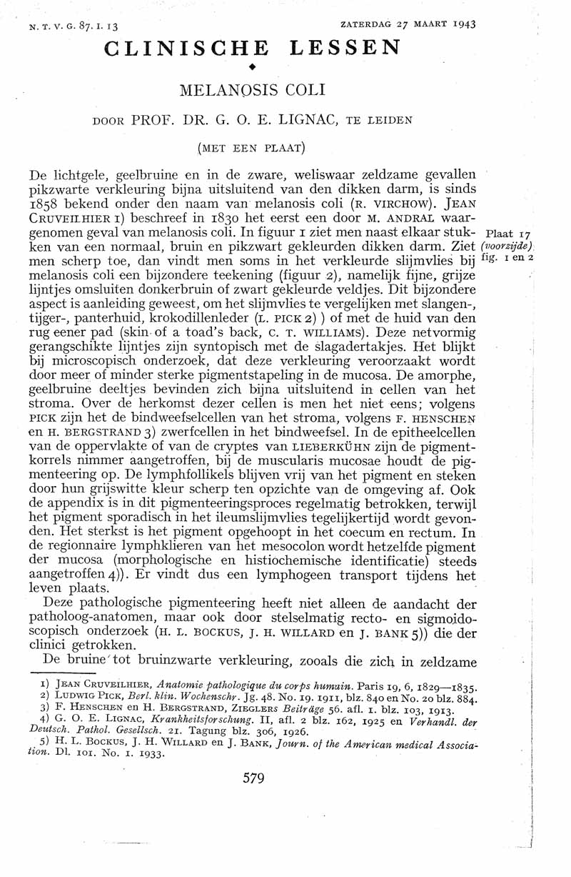 Melanosis coli | Nederlands Tijdschrift voor Geneeskunde