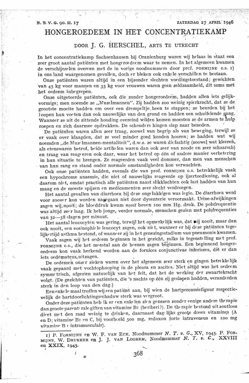 Hongeroedeem in het concentratiekamp | Nederlands Tijdschrift voor ...