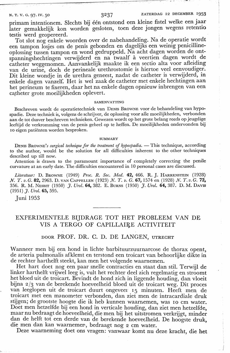 Experimentale bijdrage tot het probleem van de vis a tergo of ...