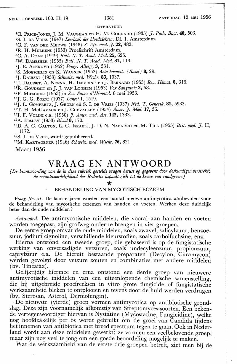 Behandeling van mycotisch eczeem | Nederlands Tijdschrift voor Geneeskunde