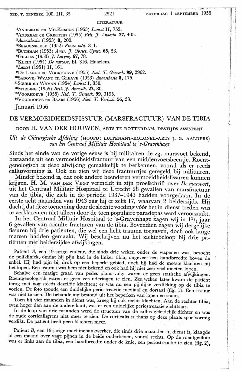 De vermoeidheidsfissuur (marsfractuur) van de tibia | Nederlands ...