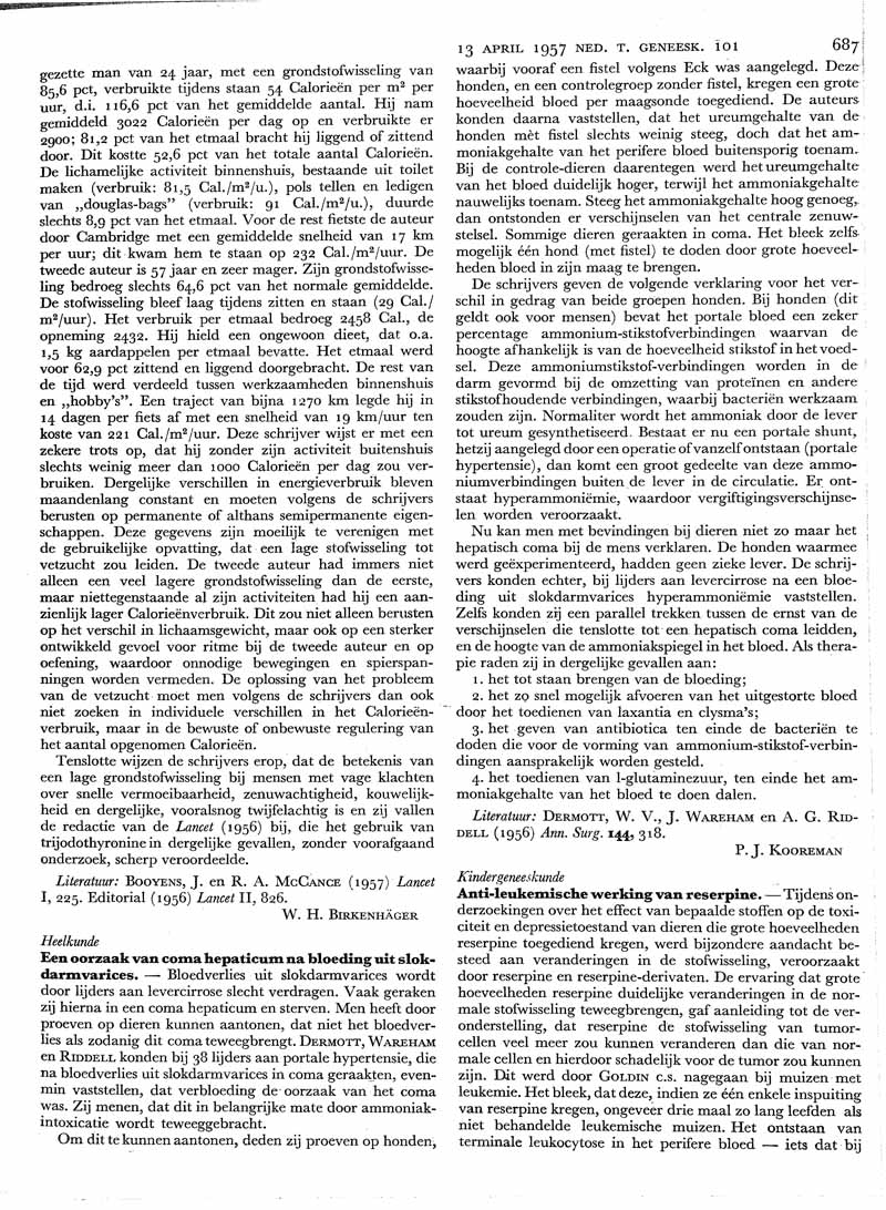 Een oorzaak van coma hepaticum na bloeding uit slokdarmvarices ...