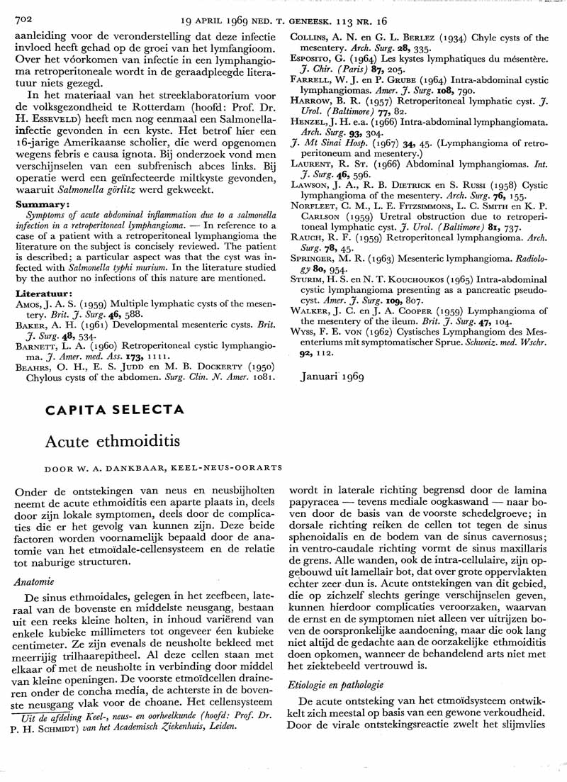 Acute ethmoiditis | Nederlands Tijdschrift voor Geneeskunde