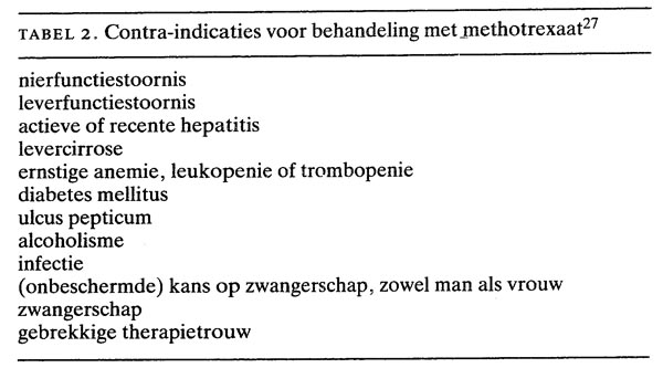 Behandeling met methotrexaat bij patiënten met reumatoïde artritis ...