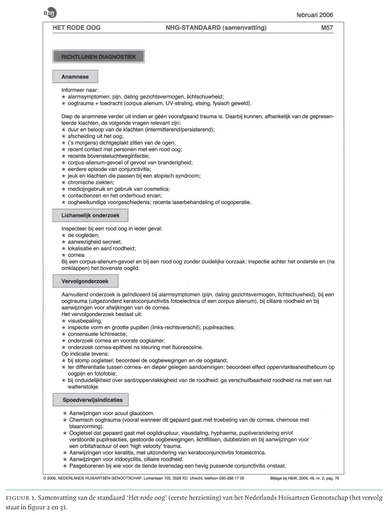 Samenvatting van de standaard 'Het rode oog' (eerste herziening) van ...