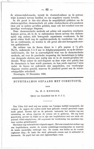 Buphthalmos gepaard met corectopie | NTVG