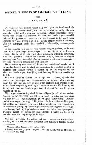 Binoculair zien en de valproef van Hering | NTVG