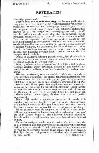 Bacteriaemie en mondontsteking | NTvG