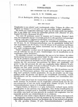 Tongkanker. Een overzicht van 40 gevallen | NTVG