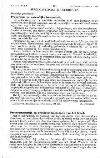 Properdine en natuurlijke immuniteit | NTVG