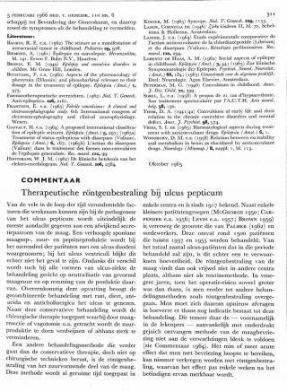 Therapeutische röntgenbestraling bij ulcus pepticum | NTVG